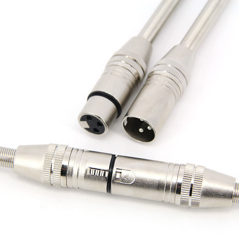 3-pin male female head 3 core XLR long balanced sound box microphone ...