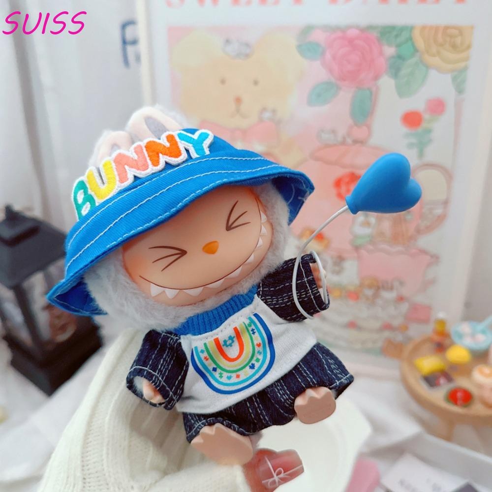 SUISS 17cm Labubu Clothes, Plush Jumpsuit Pants Set Labubu Doll's ...