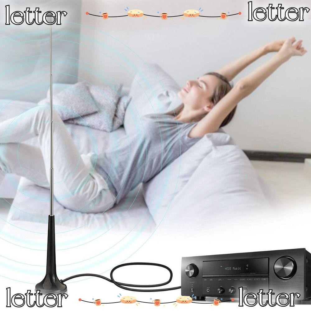 LETTER AM/FM Antenna, Connector Adapter Enhanced Signal DAB Radio ...