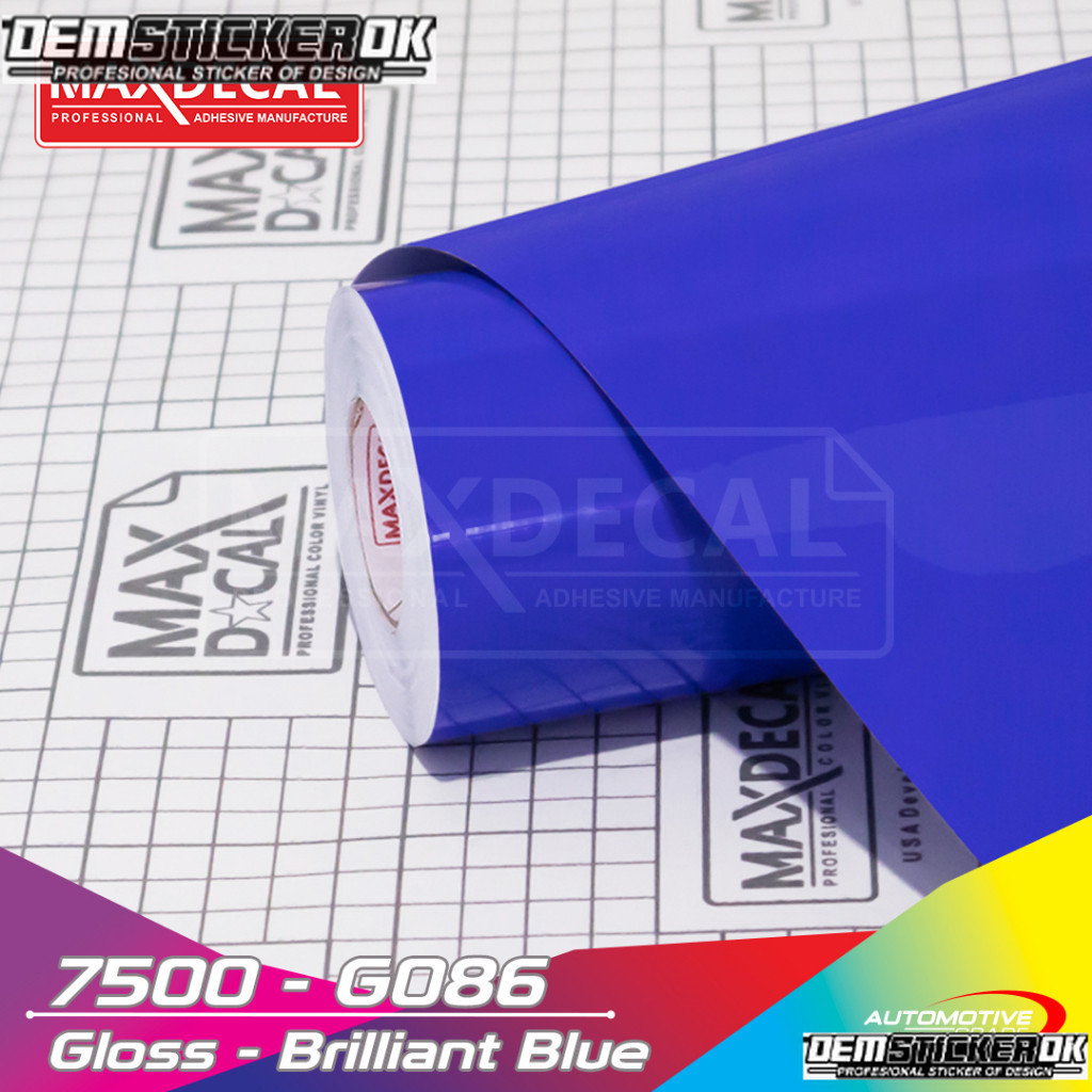 Maxdecal Max Decal Sticker Brilliant Blue 7500 G086 | Shopee Malaysia
