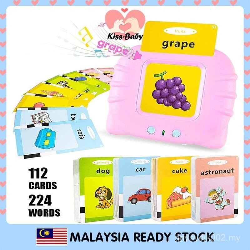 Electric Flash Cards Reader Machine Kids Children Talking Dual Language ...