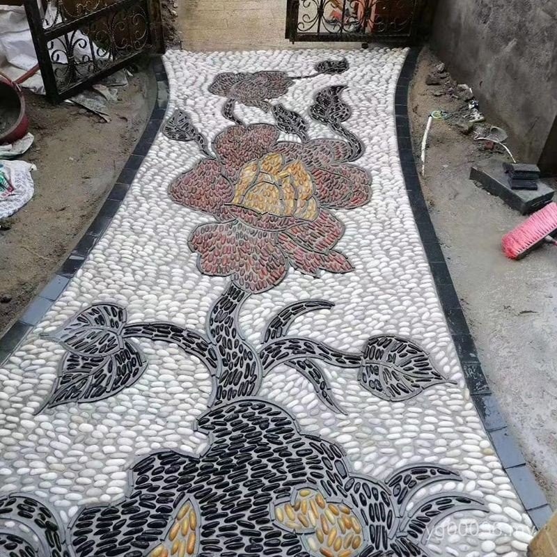Landscaping Laying Street Courtyard Rough Stone Catties Cobblestone ...