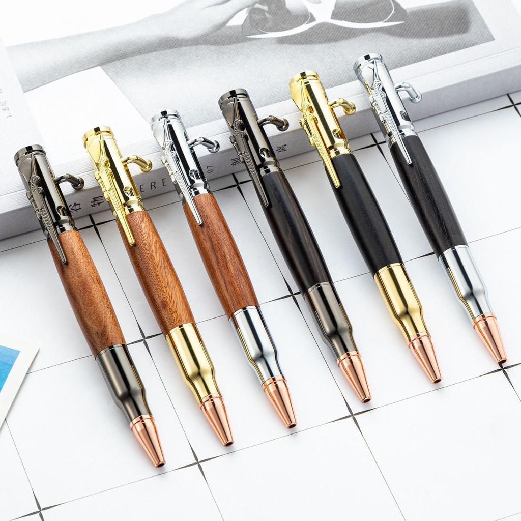 High-end Creative Retro Gun Bolt Pen Brass Ballpoint Pen Heavy Feel ...