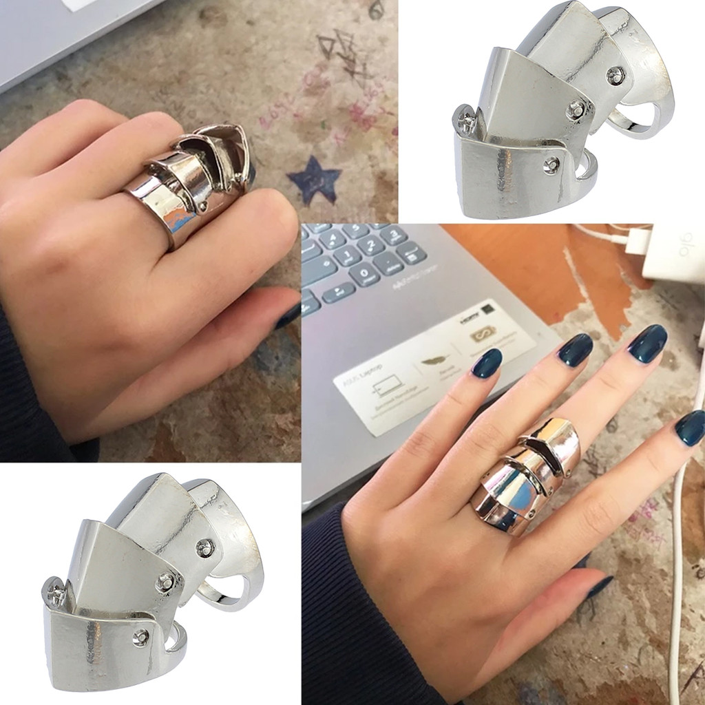 Gothic Armor Joint Rings Anime Oosaki Nana Joint Armor Knuckle Metal ...