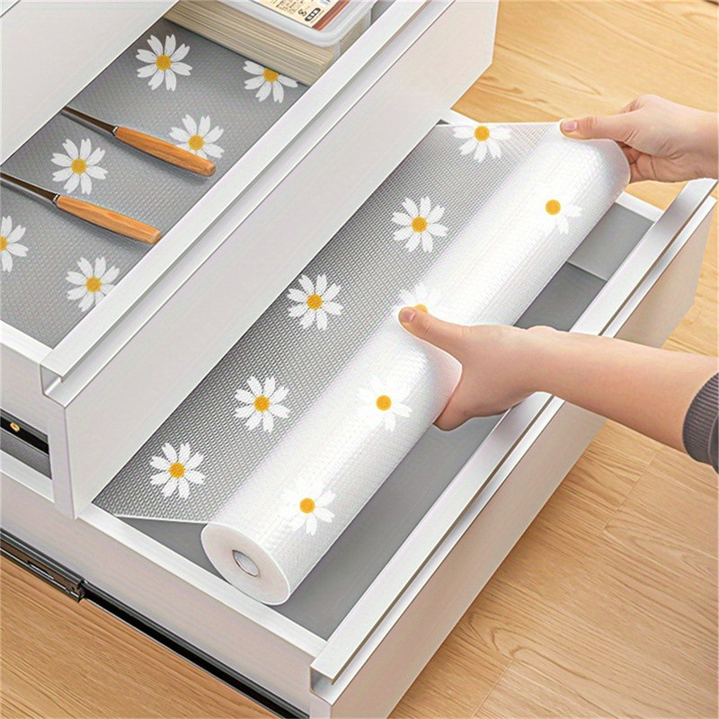 Antibacterial Cabinet EVA Daisy Pad Cabinet Mat Reusable Drawer Liners ...