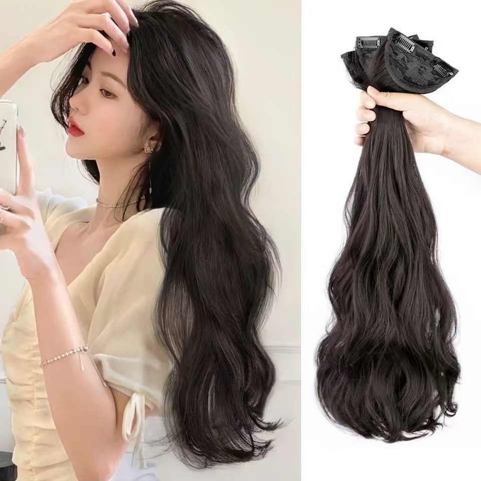 3PCS/set Wig piece Hair extensions wig Woman for wig Simulated hair ...