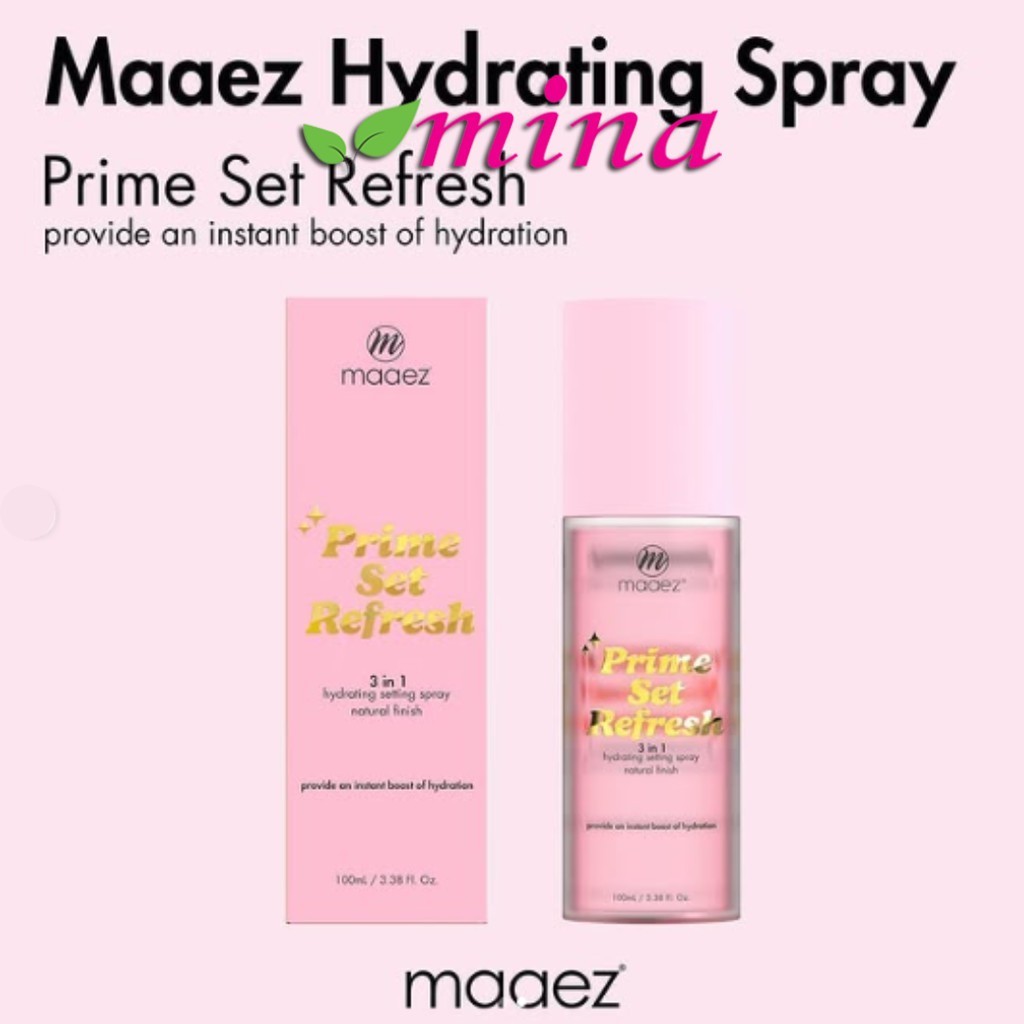 MAAEZ Setting Spray 100ml Prime Set Refresh 3in1 hydrating natural ...