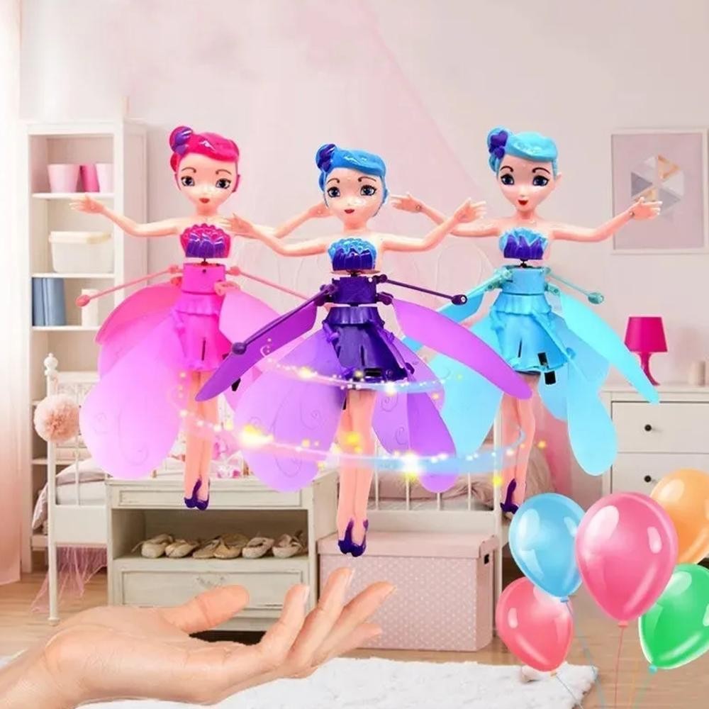 Flying Fairy Dolls Induction Aircraft Infrared Princess Control Girls ...