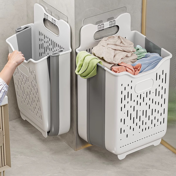 clothes organizer laundry basket with wheels bakul baju laundry Bakul ...