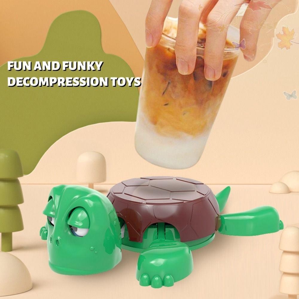 BLISS Panicked Turtle Coaster, Press Type Crossed Legs&Staring Eyes Turtle Cup Pad Quirky Toys ...