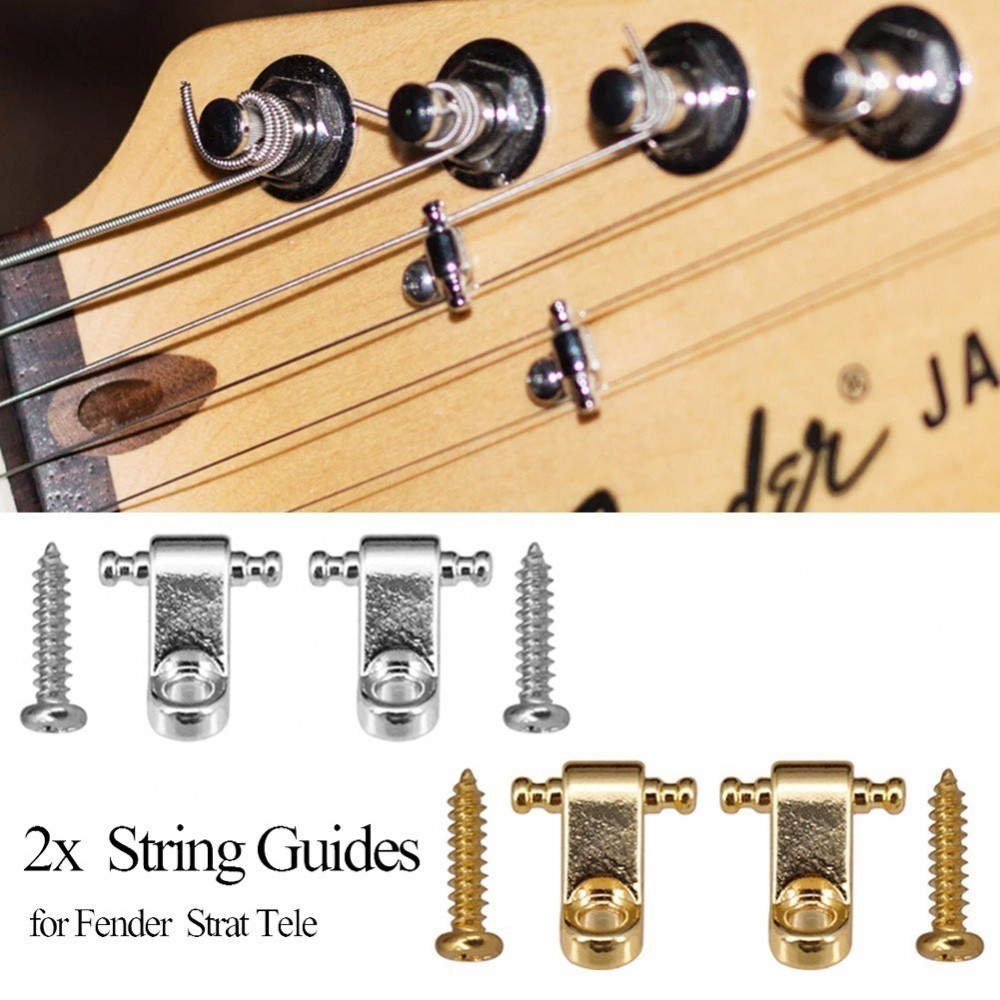 2x Electric Guitar String Trees Retainer Guides For Fenders Strat Tele ...