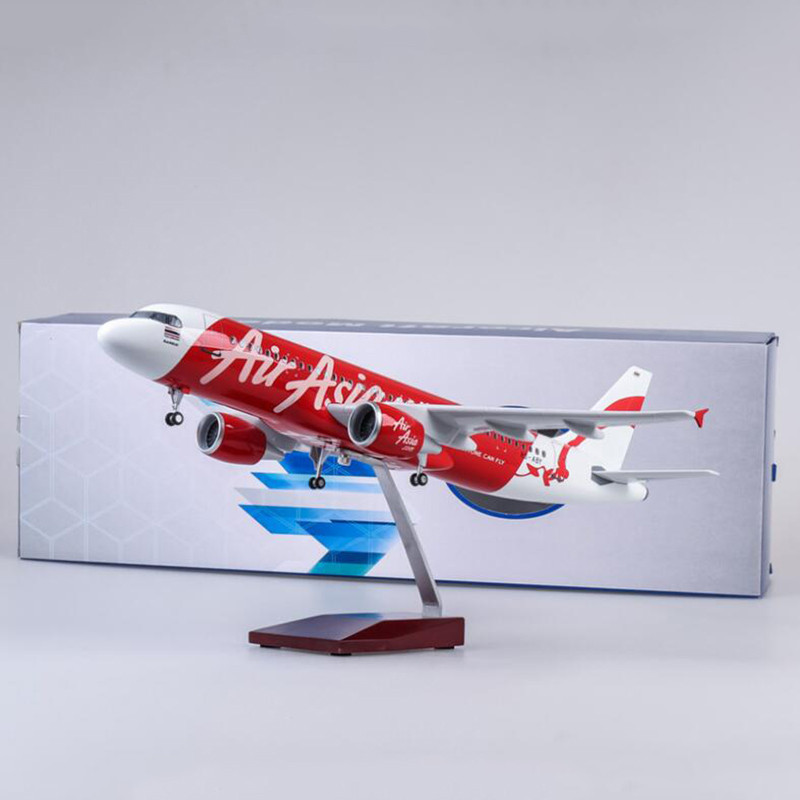 1:80 47CM Air Asia Airbus A320 Neo Model Airliner with Light and Wheel ...
