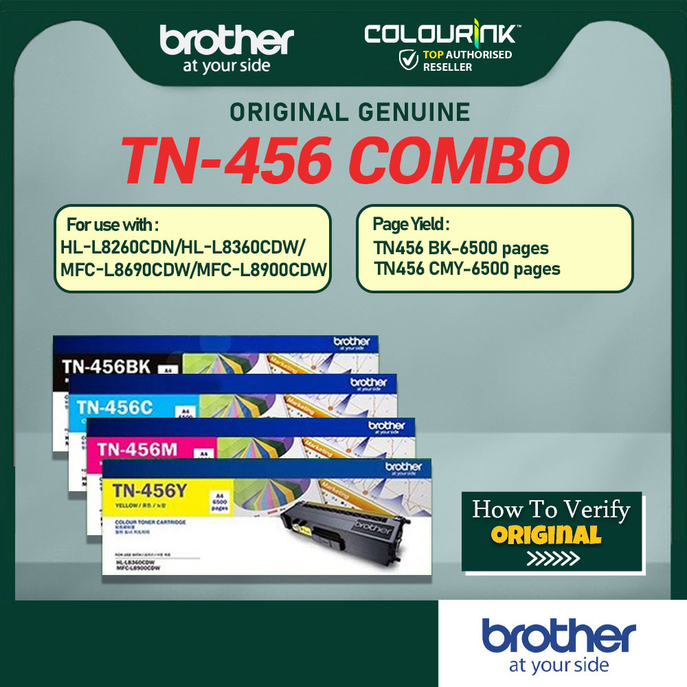 Brother Original Toner TN-456 Black Cyan Magenta Yellow MFC-L8690CDW ...