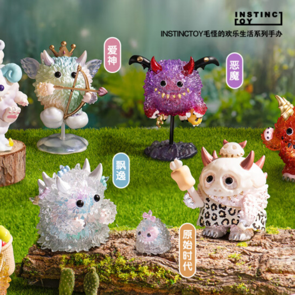 POPMART POPMART INSTINCTOY Fur Monster's Happy Life Series Mystery Box ...