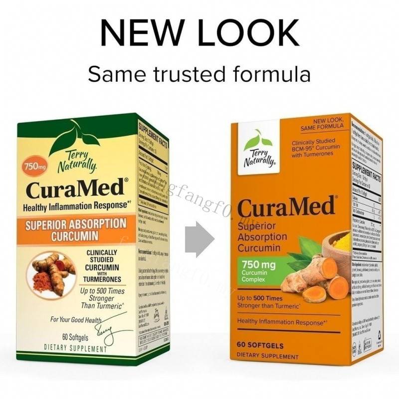 Terry Naturally CuraMed 750 Mg Curcumin Complex - 60 kapsul lembut ...