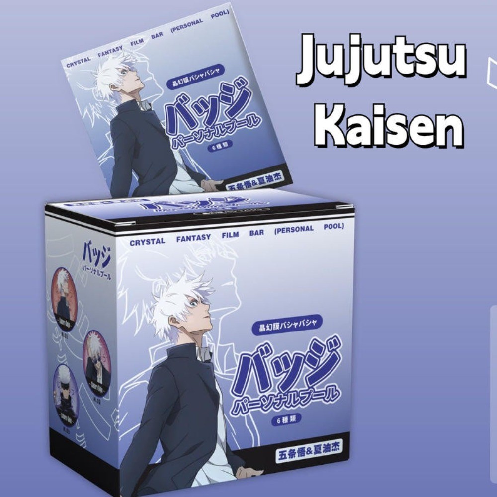 Jujutsu Kaisen 58mm Badge & Transparent Card Set - Gojo Satoru & Geto ...