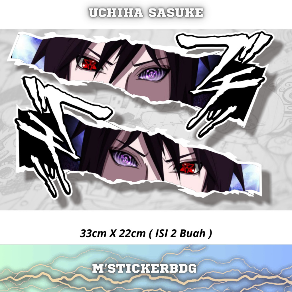MATA Stripping Stickers All Types of Motorcycle Print Sasuke Uchiha ...