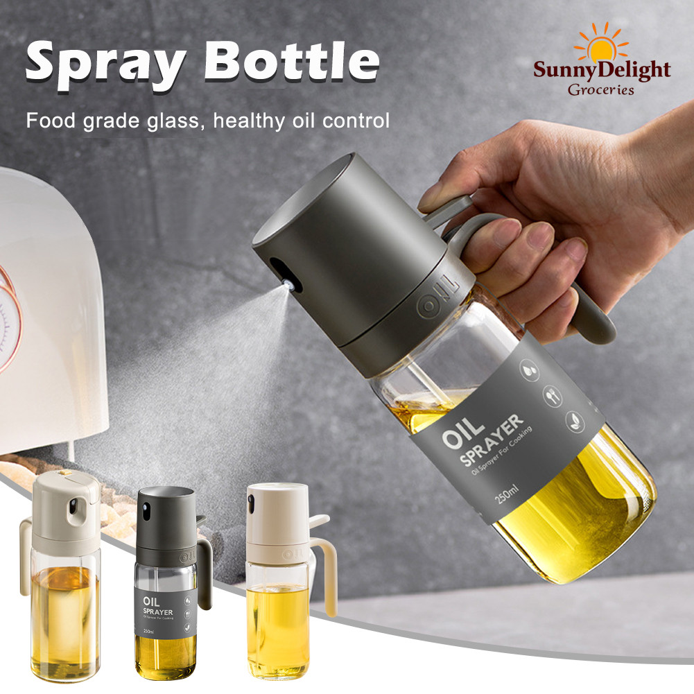 250ML/550ML Oil Spray Bottle Glass Spray Oil Spray Pot Leakproof Oil ...