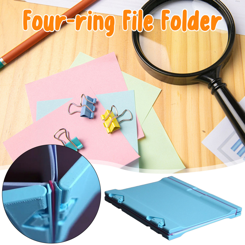 Student Binder Durable Ring Binder Waterproof 4-ring Binder File Folder ...