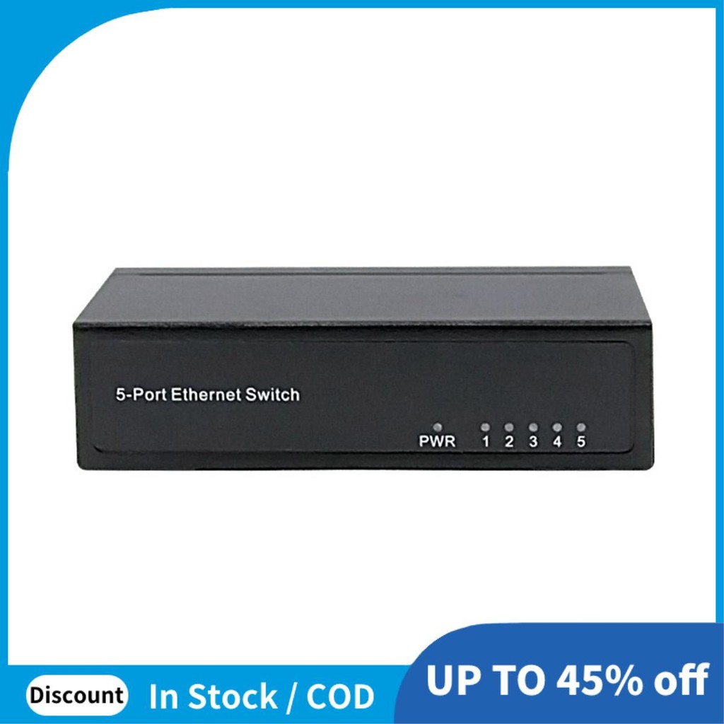 5 Ports Gigabit Network Switch, 1000Mbps Tiny Ethernet Splitter Network ...