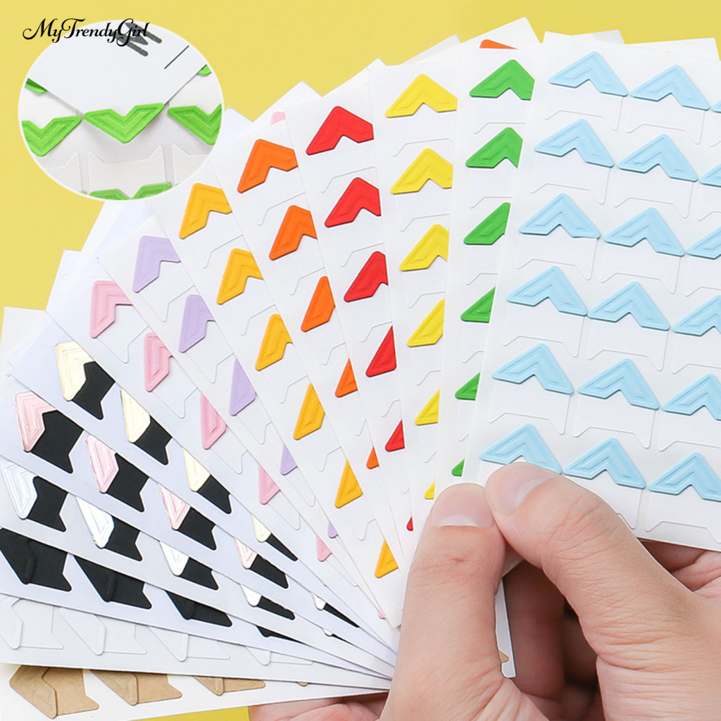 Diary Photo Corner Picture Corner Stickers Vintage Self-adhesive Photo ...