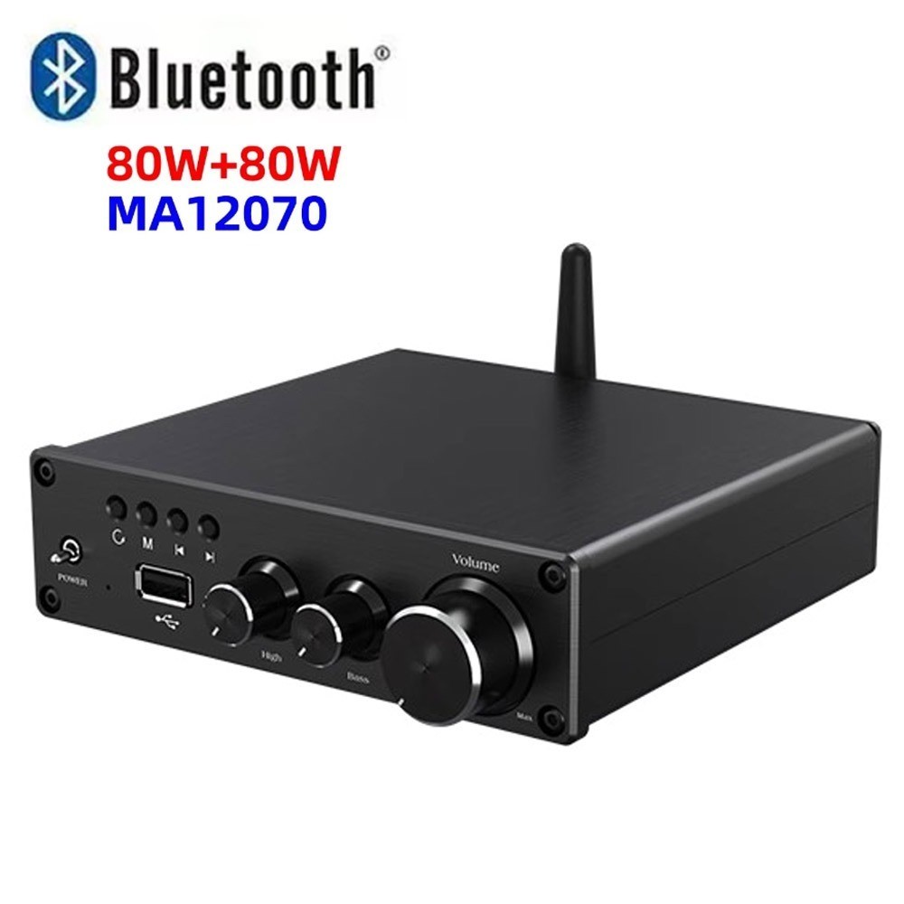 MA12070 2*80W Bluetooth 5.0 Infineon Digital Audio Power Amp Equalizer ...
