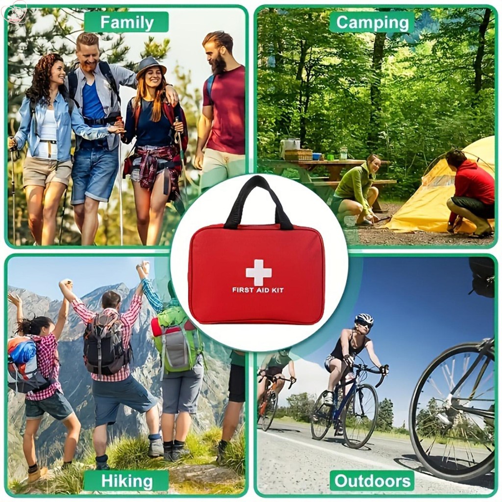 First Aid Kit Safety Essentials with Non-Wove Tape Bandage Tourniquet ...
