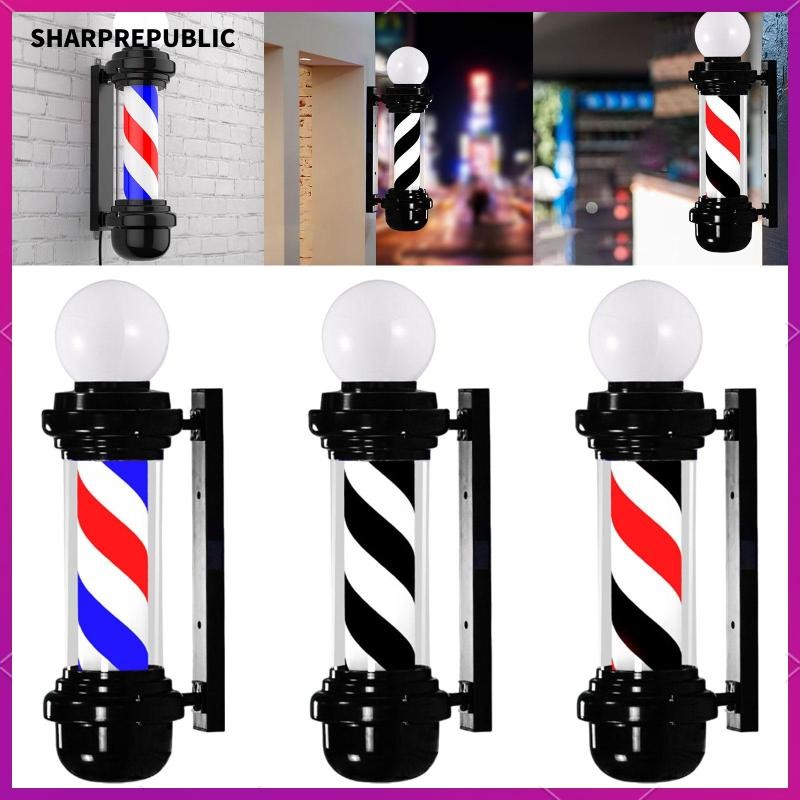 [SharprepublicMY] 23.6 in Barber Pole Light Classic Signs Rotating ...