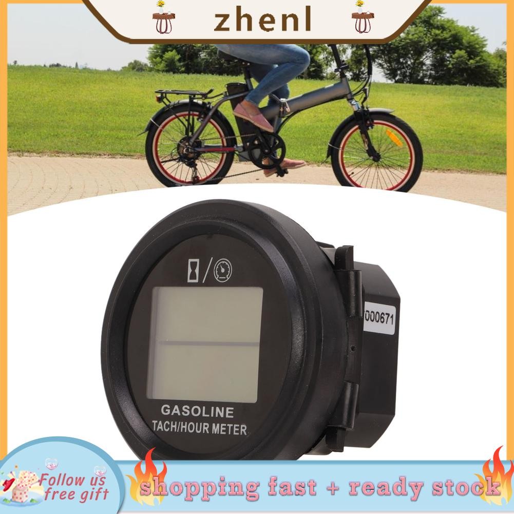 Zhenl Digital Tach Hour Meter Tachometer RPM Counter for Electric Bike Modification | Shopee ...
