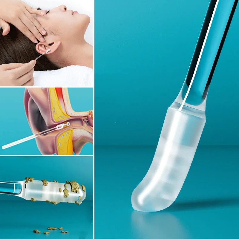 24Pcs Sticky Ear Swabs Pick Reusable Ear Cleaner Soft Silicone Ear Wax ...