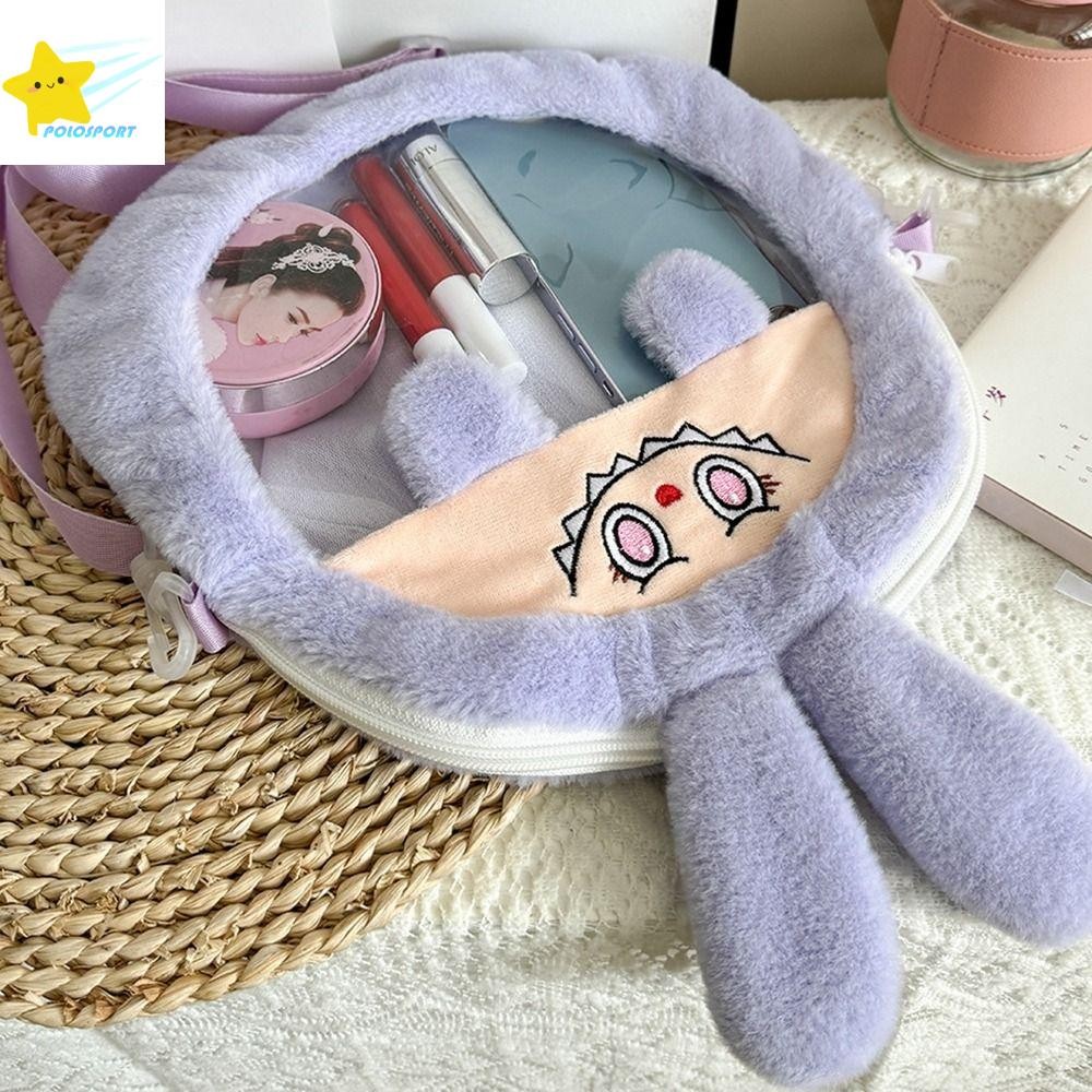 POLOSPORT Labubu Plush Bag, Transparent Jelly Bag PP Cotton Labubu ...