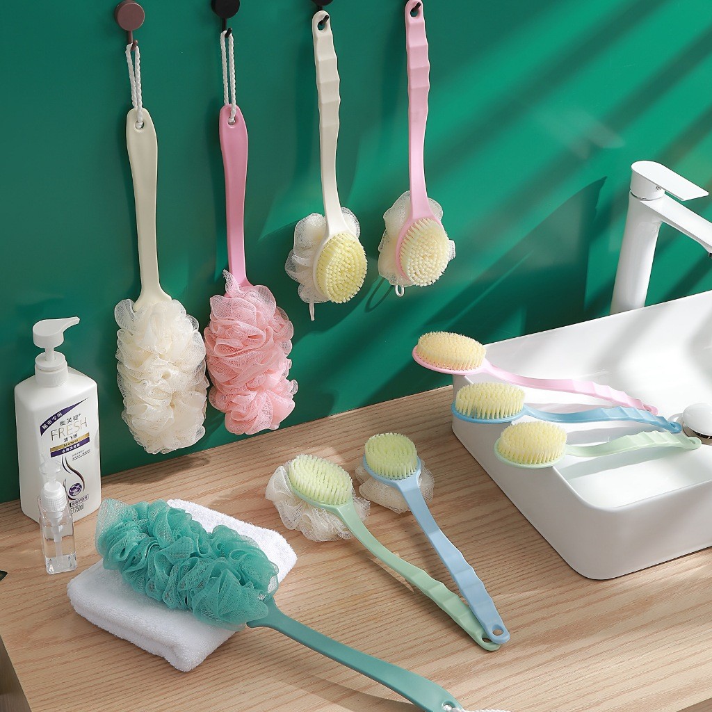 FL Lifestyle Bath Brush Double Side Long Handle Bath Brush Soft Brush ...