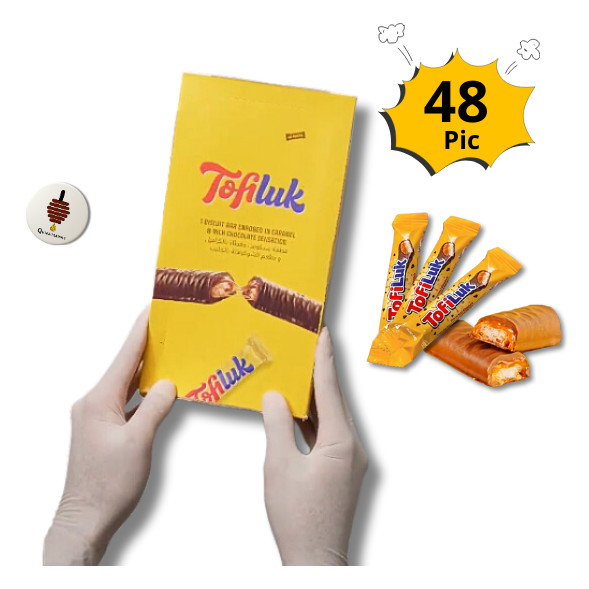 Tofiluk Caramel Crunch Chocolate (Coklat Biskut) - Box of 48 single ...
