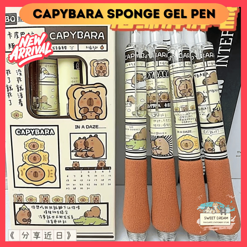 SL-PQG 4pcs Cute Cartoon Capybara Sponge Style Comfort Grip Press ST 0 ...