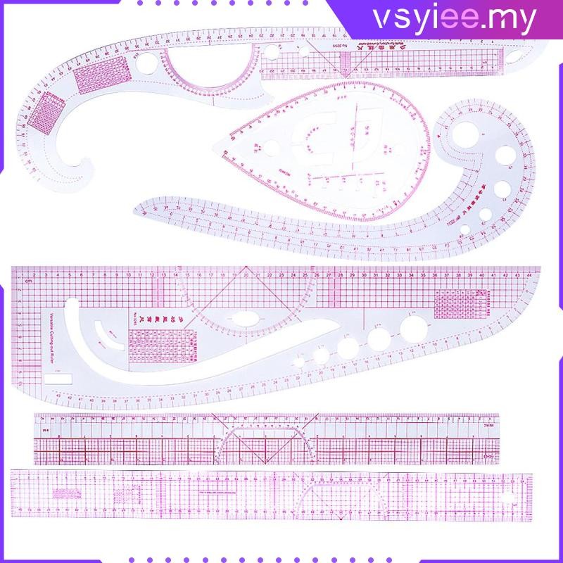 [2-Day Delivery] 6 Fashion Ruler Set French Curve Rulers Pattern ...