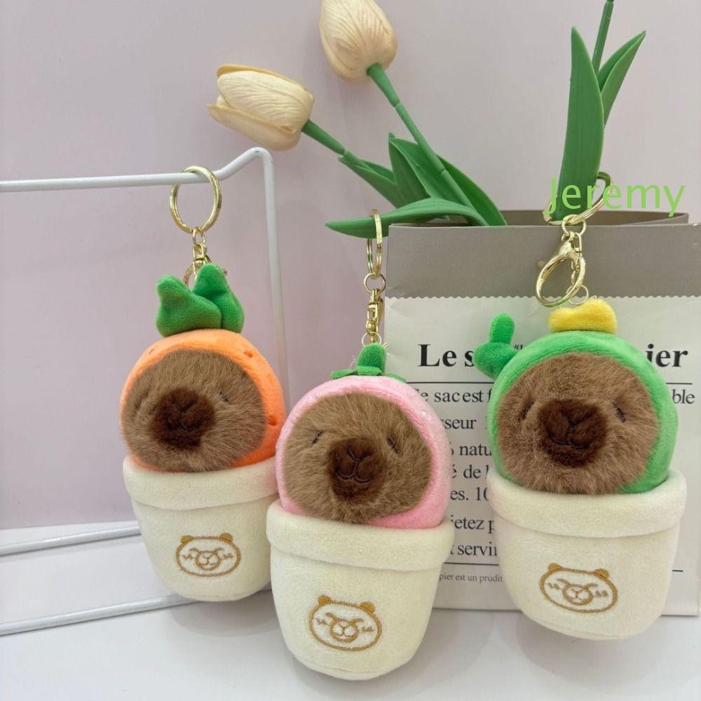 JEREMY1 Capybara Plush Pendant, Potted Plants Cactus Capybara Plush ...
