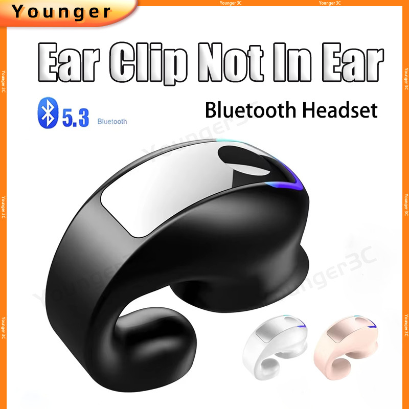 Clip On No In Ear Bluetooth Headset,Lightweight Bluetooth Headphones ...
