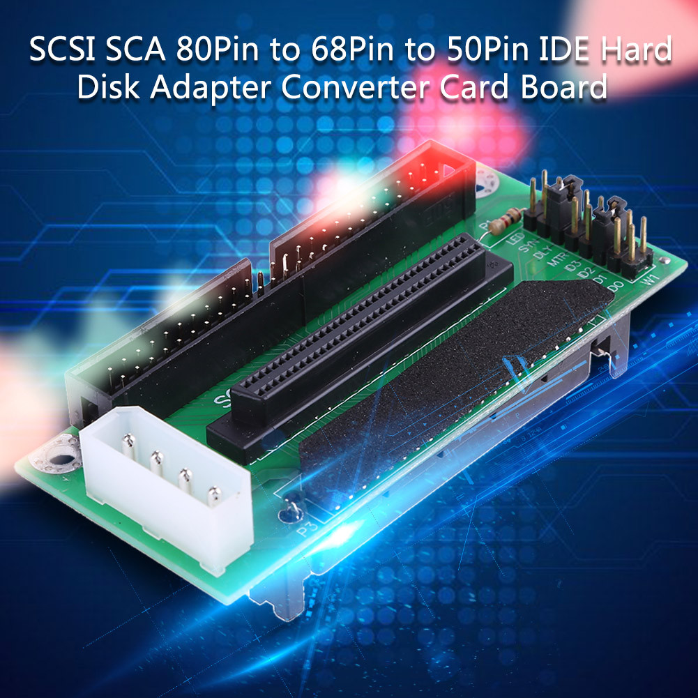 keepdreaming - SCSI SCA 80Pin to 68Pin to 50Pin IDE Hard Disk Adapter ...