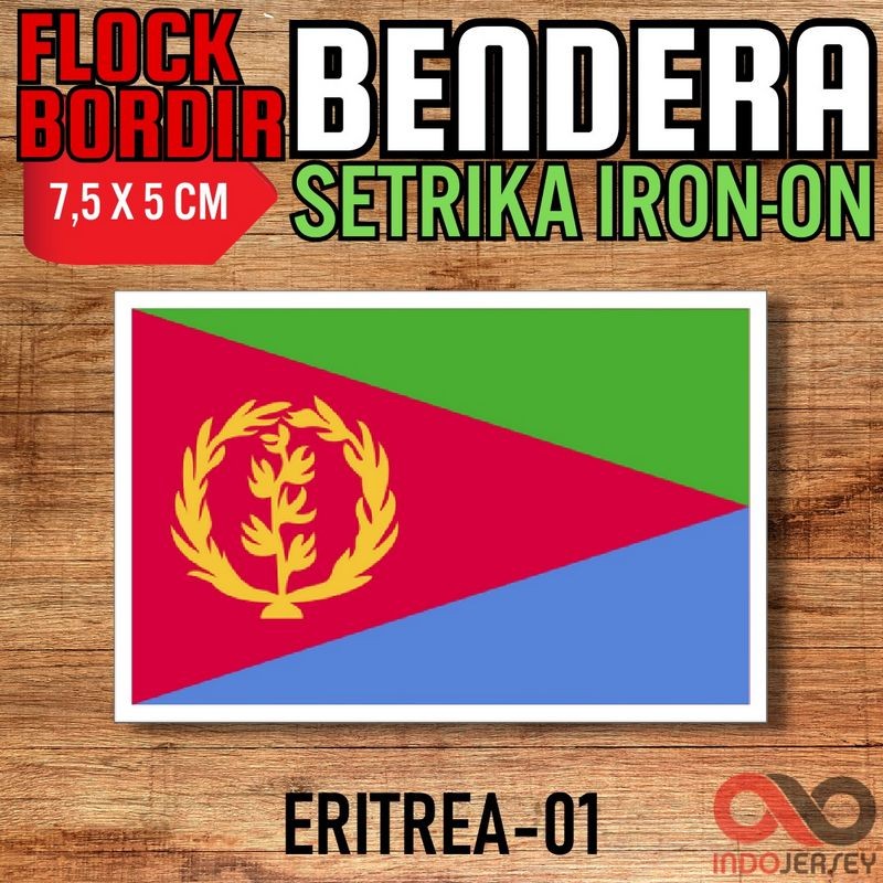Patch Badge Flock iron-on National EMBROIDERED FLAG - ERITREA [01] | Shopee Malaysia