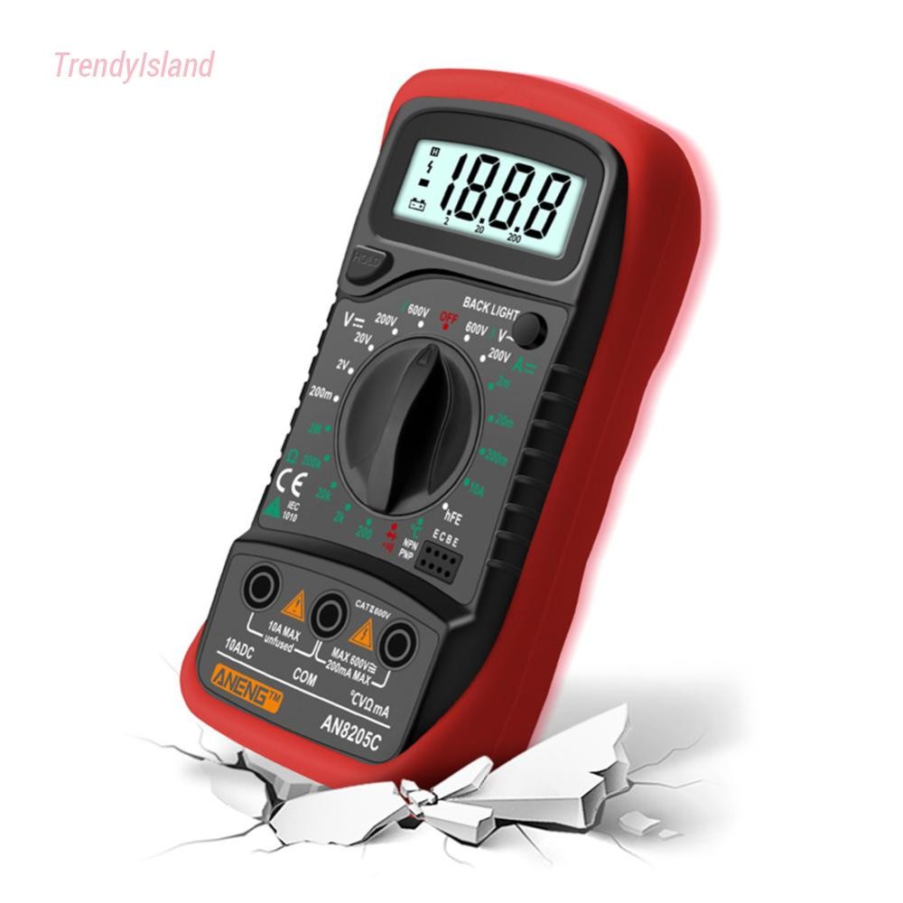 ANENG AN8205C Digital Multimeter Auto Range Backlight AC/DC Ammeter ...