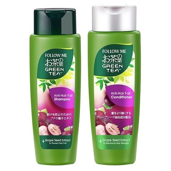 Shopee Follow Me Green Tea Anti Hair Fall + Grape Seed Extract Shampoo ...