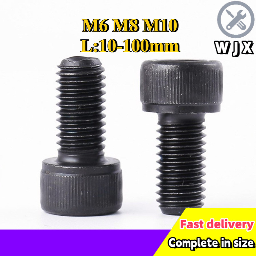 M6/m8/m10 Black Cylindrical Head Screw Grade 12.9 Fine Thread Fine Thread Hexagon Socket Screw ...