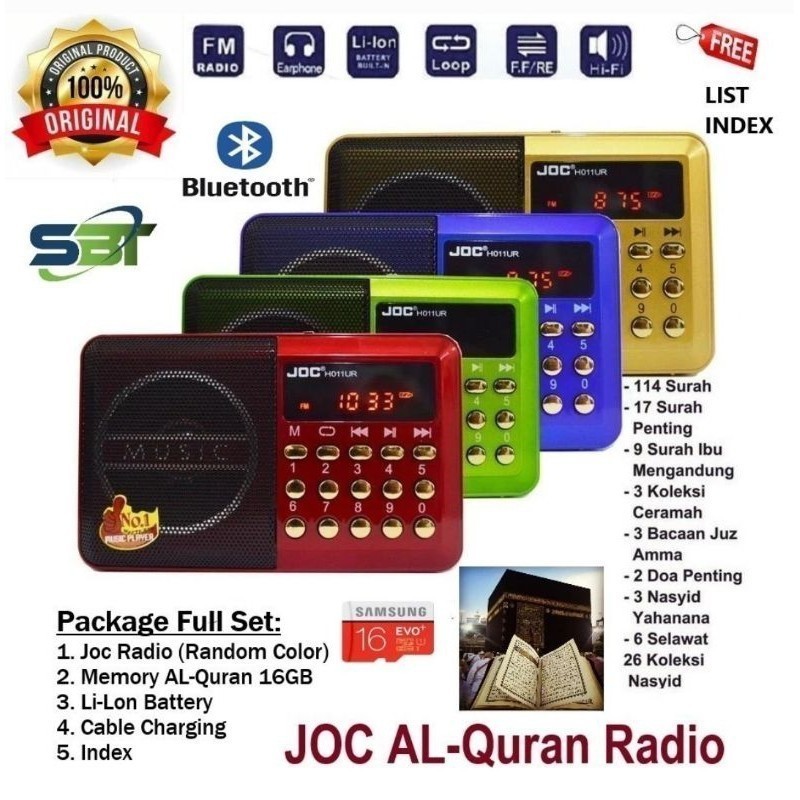 Full Set -JOC Radio Speaker 30 Juzuk Al Quran Rechargeable USB ...
