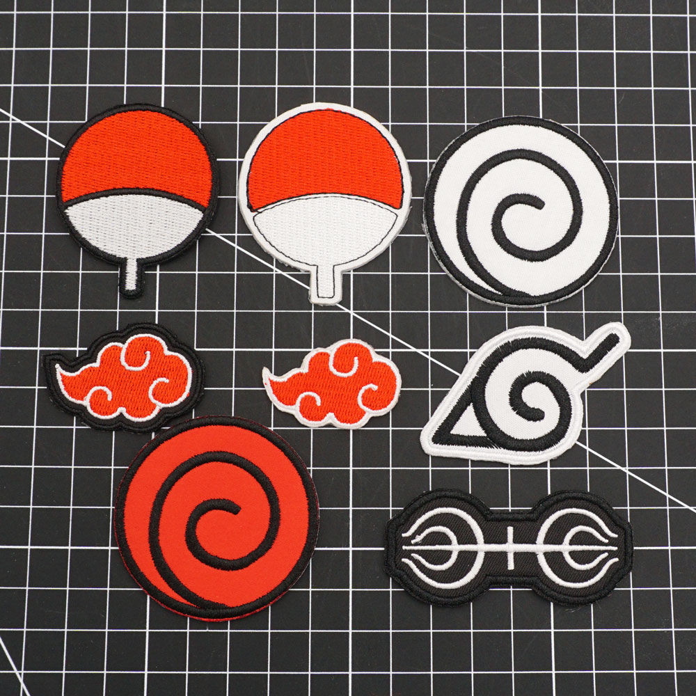Embroidery Cartoon Naruto Logo Velcro Badge Morale Badge Embroidered ...