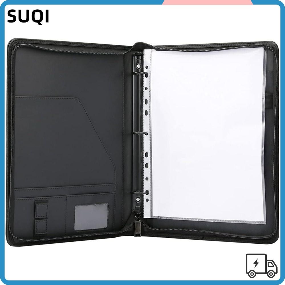 LUCKY-SUQI File Folder, Refillable 3 Ring Binder with 8 Pockes A4 ...