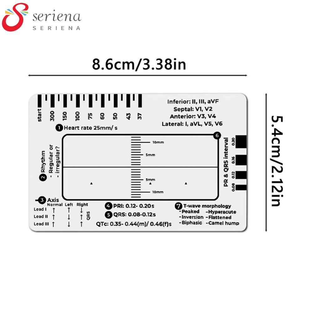 [Seriena.my] ECG 7 Step Ruler Portable ECG Measuring Card Reference ...