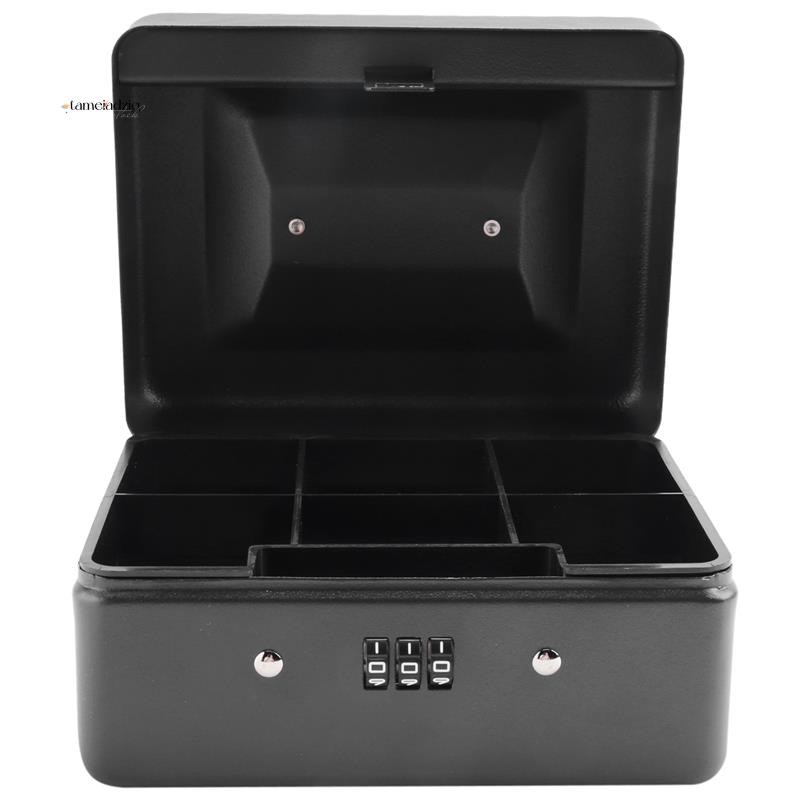 Metal Coin Box with Locking Storage Tray - Small Coin Box with ...