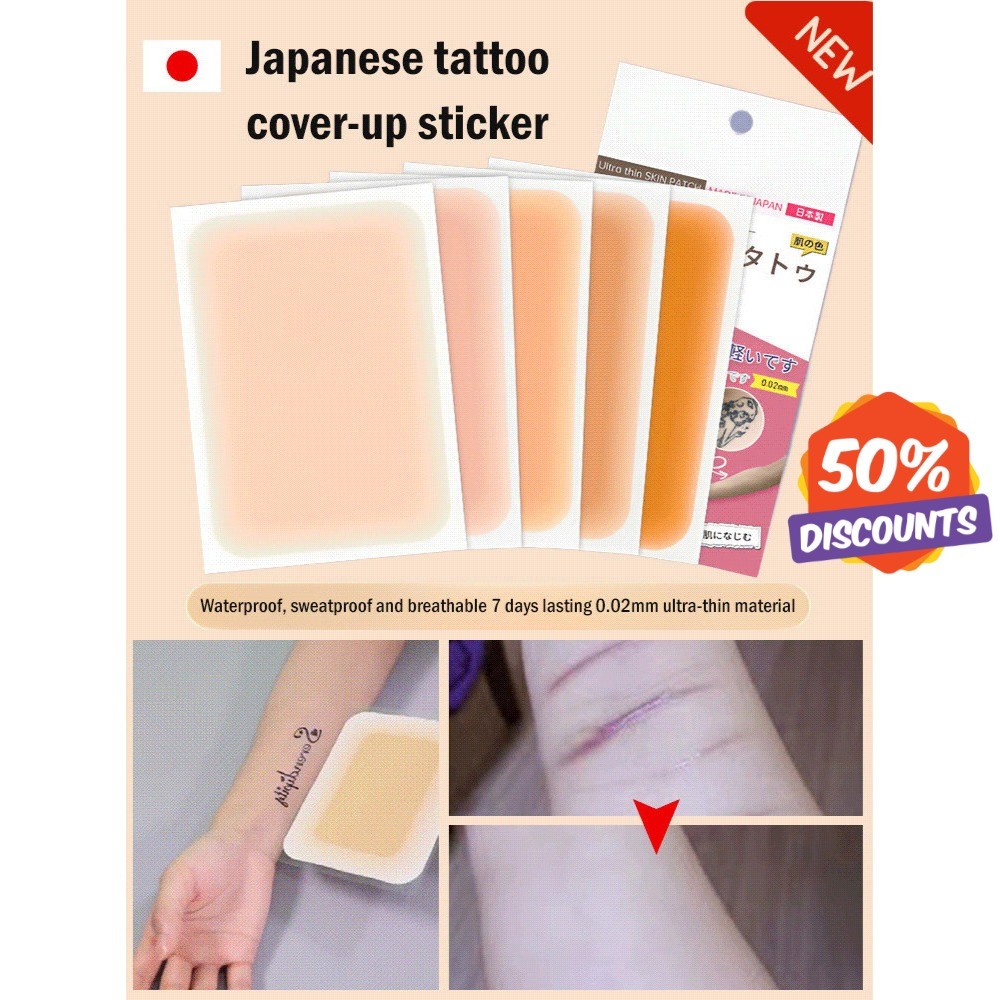 [Strong Concealing Power]Japanese tattoo cover-up stickers/Natural ...