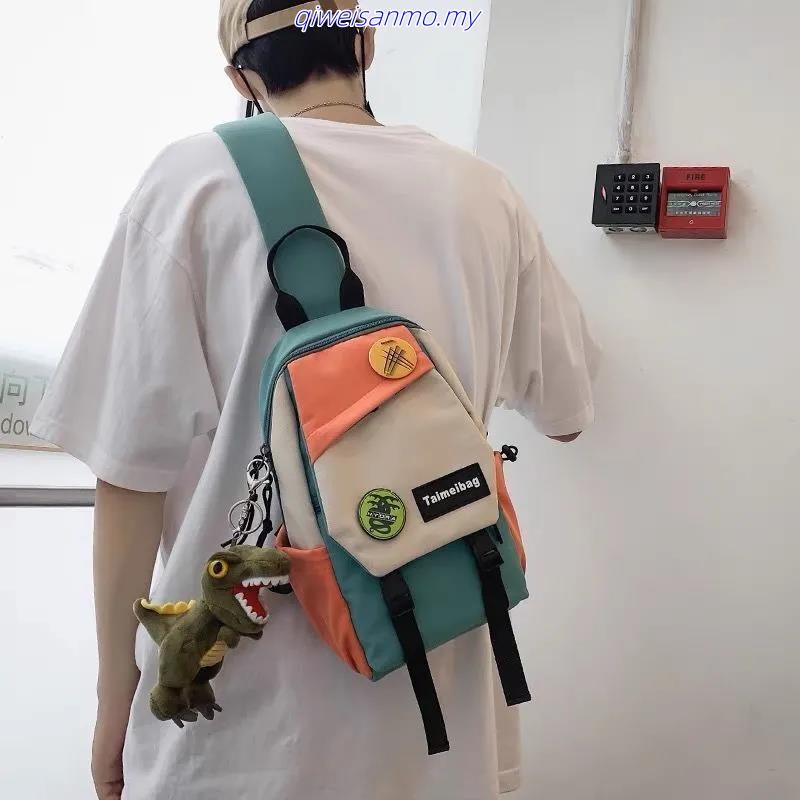 Chest Bag Men's Crossbody Bag Shoulder Bag Casual Japanese Student ...