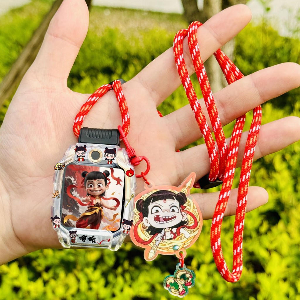 #哪吒适用小天才手表z挂绳敖丙zzazszproqads卡通挂脖套; Nezha Applicable Little Genius Watch ...